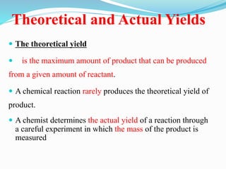 Theoretical Yield Chemistry