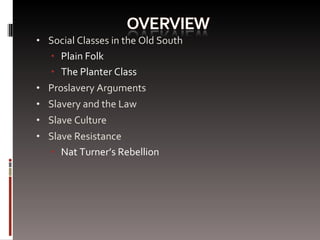 CH_11_slavery in the old south | PPT