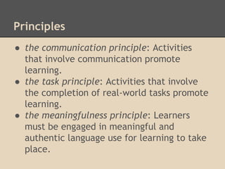 Ch11 task based language teaching | PPTX | Education