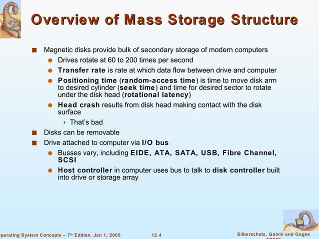 Chapter 12 - Mass Storage Systems | PPT | Operating Systems | Computer Software and Applications