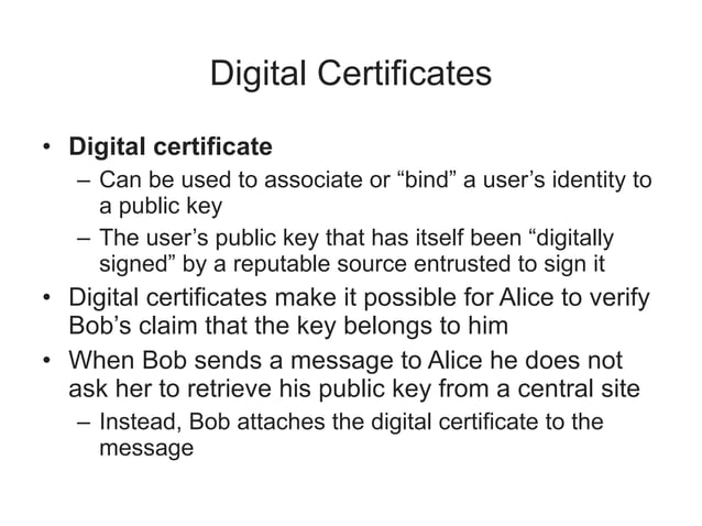 Ch12 Cryptographic Protocols And Public Key Infrastructure Ppt