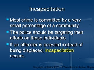 Incapacitation Criminal Justice