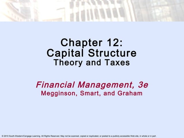FINANCIAL MANAGEMENT CHAPTER 12 | PPT