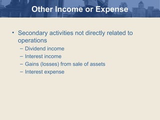 Ch 12.2 income statement1 | PPT