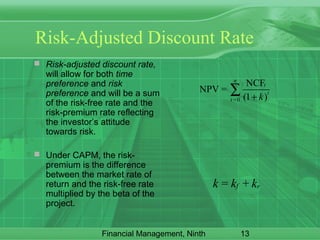 RISK ANALYSIS IN CAPITAL BUDGETING | PPT