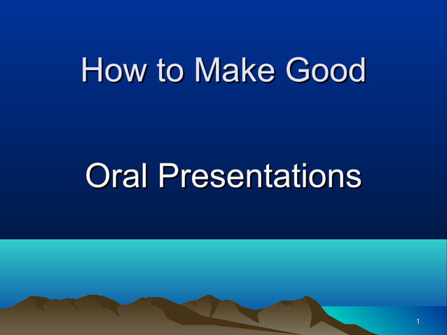 Good Oral Presentations - Business Communication | PPT | Technology ...