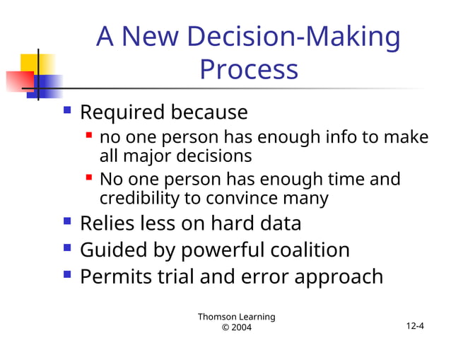 Decision Making Processes - Organisational Development | PPT