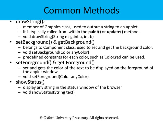 Java Programming Applets Ppt 3232