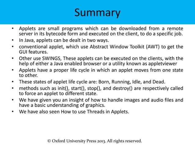 java programming - applets | PPT | Programming Languages | Computing