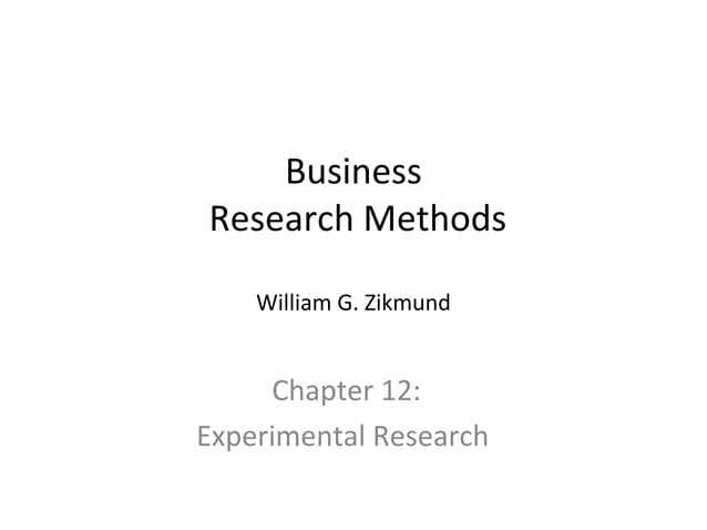 Ch12 experimental research | PPT