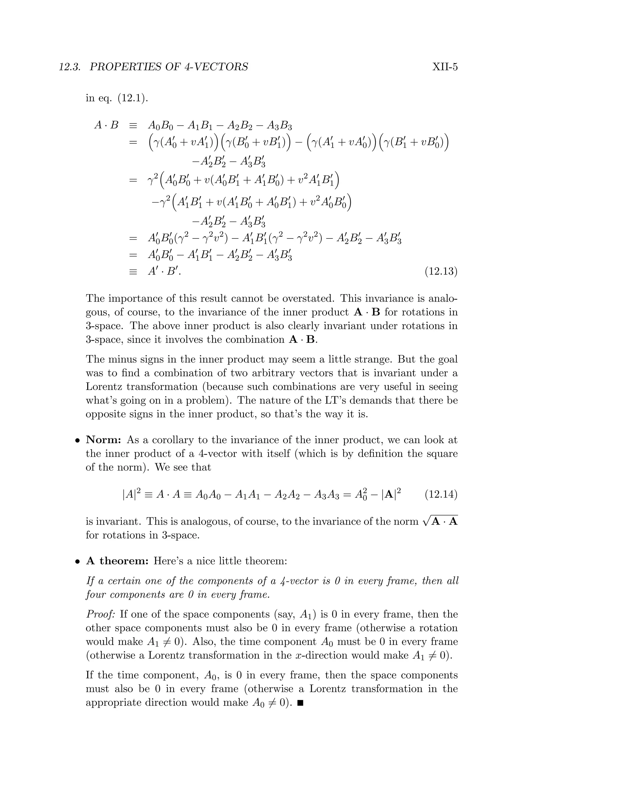 Ch12 four vector (optional) | PDF
