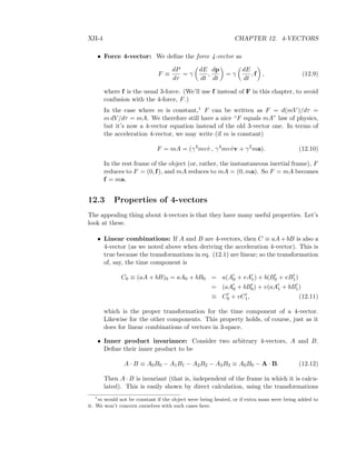 Ch12 four vector (optional) | PDF