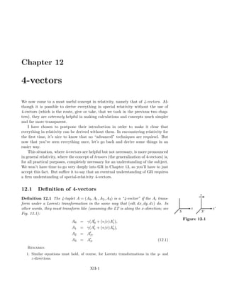 Ch12 four vector (optional) | PDF