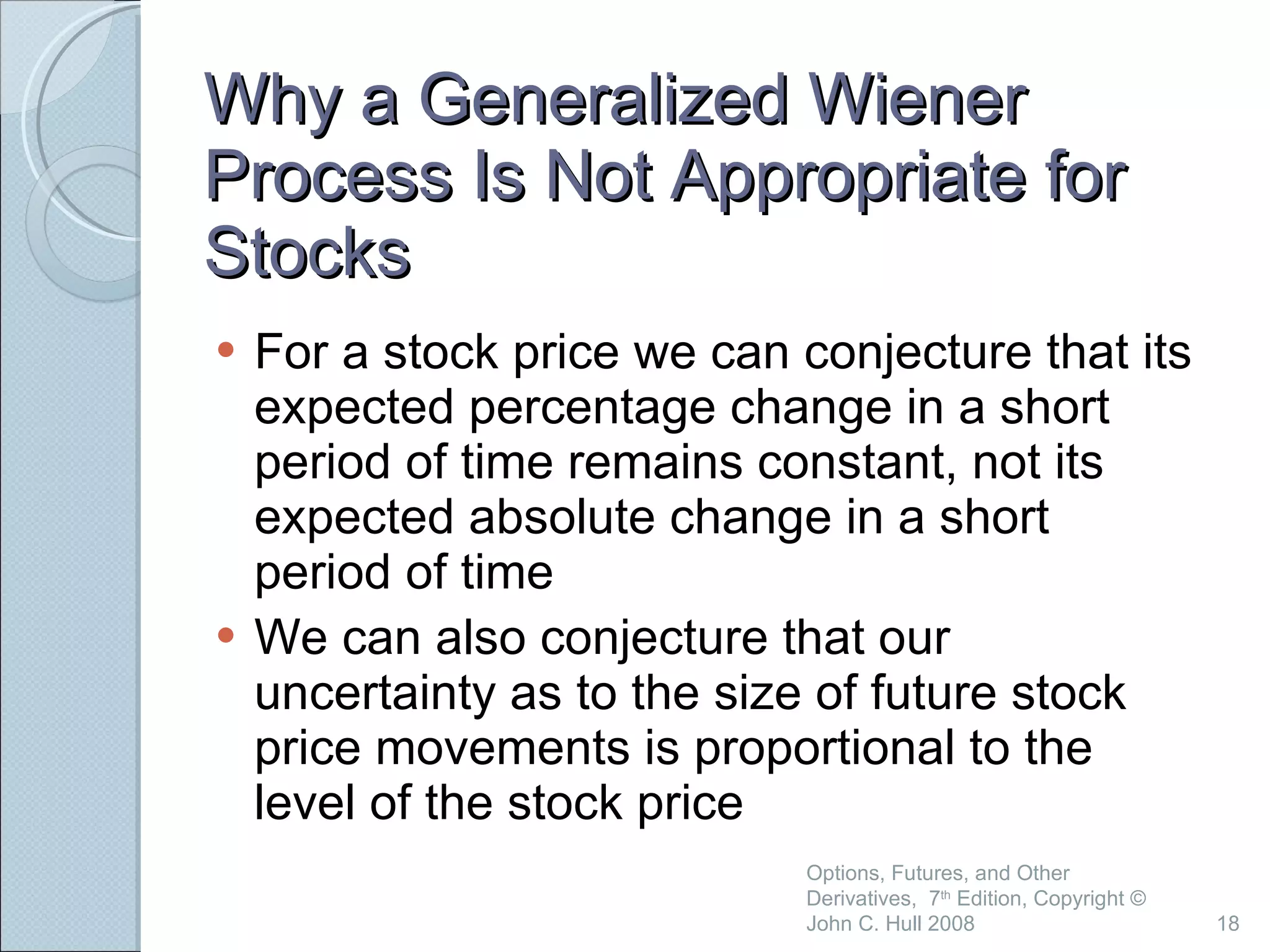 Wiener Process and Ito's lemma process | PPT