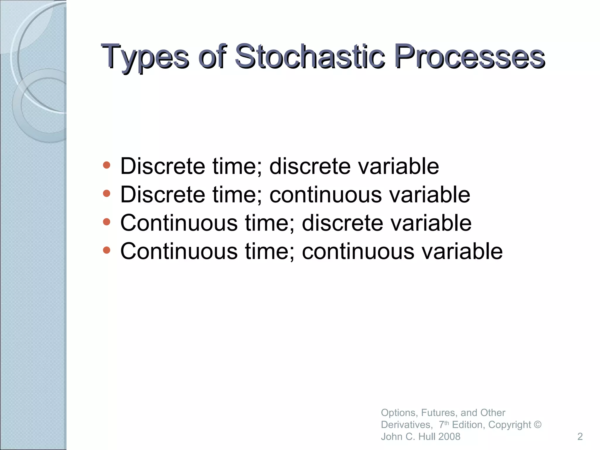 Wiener Process and Ito's lemma process | PPT