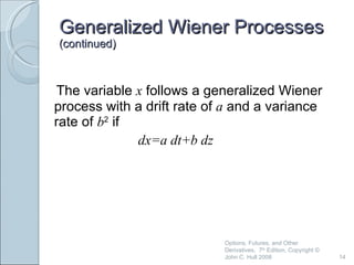 Wiener Process and Ito's lemma process | PPT
