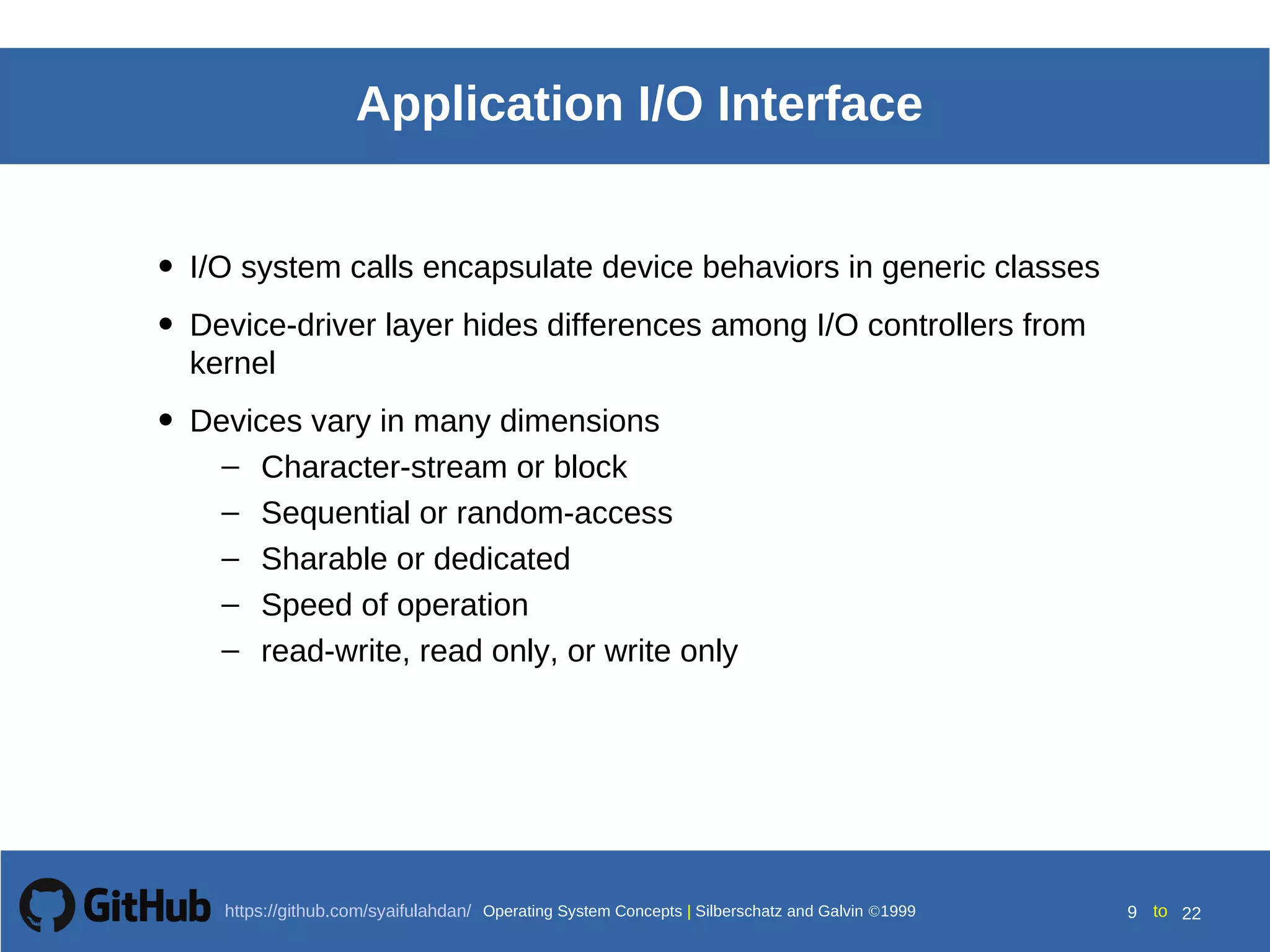 Operating System : Ch12 io systems | PDF