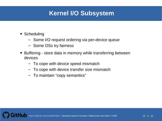 Operating System : Ch12 io systems | PDF