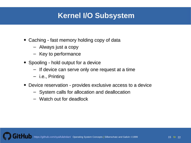 Operating System : Ch12 io systems | PDF