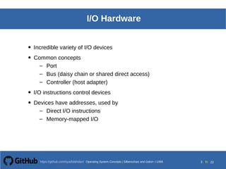 Operating System : Ch12 io systems | PDF