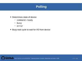 Operating System : Ch12 io systems | PDF