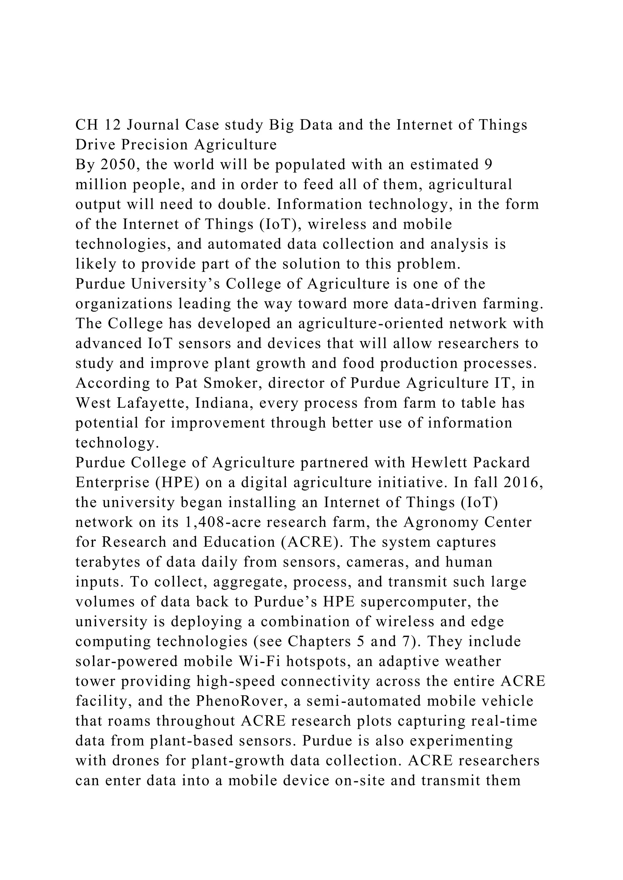 CH 12 Journal Case study Big Data and the Internet of Things Drive.docx