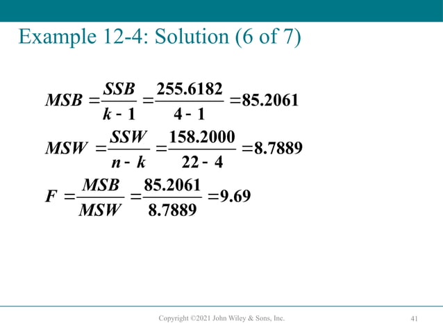 ANOVA: Analysis of Variance for business | PPT