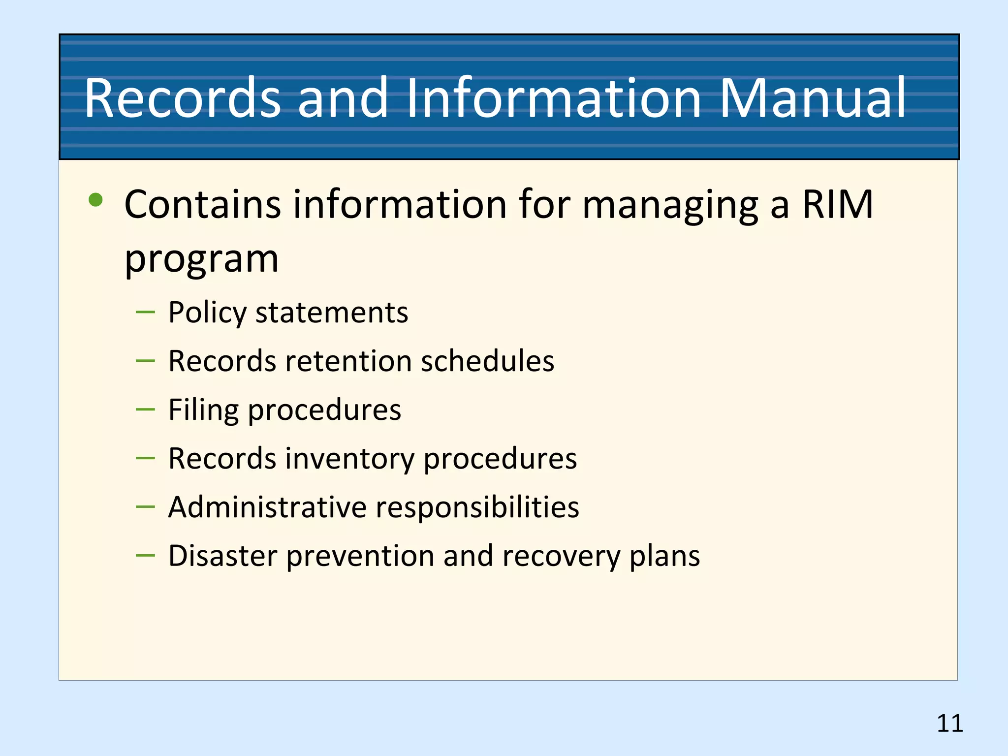 Ch12 records management | PPT