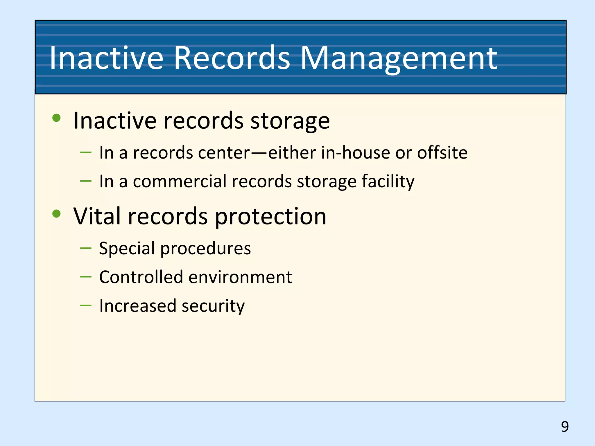 Ch12 records management | PPT