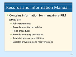 Ch12 records management | PPT