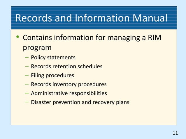 Ch12 records management | PPT