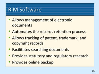 Ch12 records management | PPT