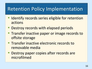 Ch12 records management | PPT