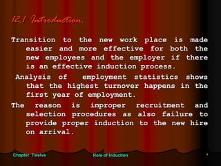 Recruitment Management-Ch 12 Role of Induction Process in Recruitment ...