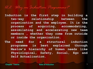 Recruitment Management-Ch 12 Role of Induction Process in Recruitment ...