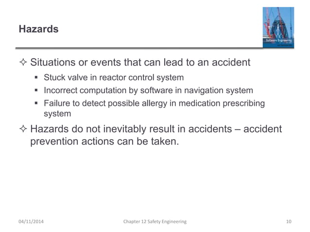 Ch12 - Safety Engineering | PPT