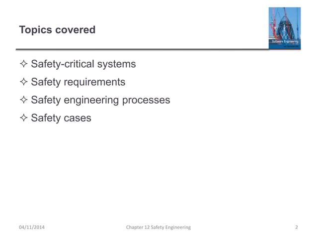 Ch12 - Safety Engineering | PPT