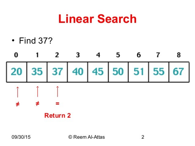 Linear Search & Binary Search Linear Search & Binary Search