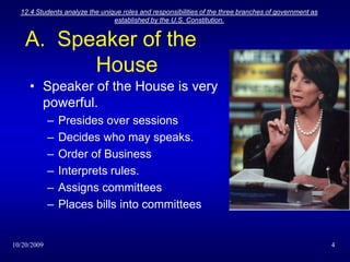 Ch 12 Sec 1 And 2 Congressional Leadership And Committees | PPTX