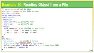 Object Oriented Programming Using C++: Ch12 Streams and Files.pptx