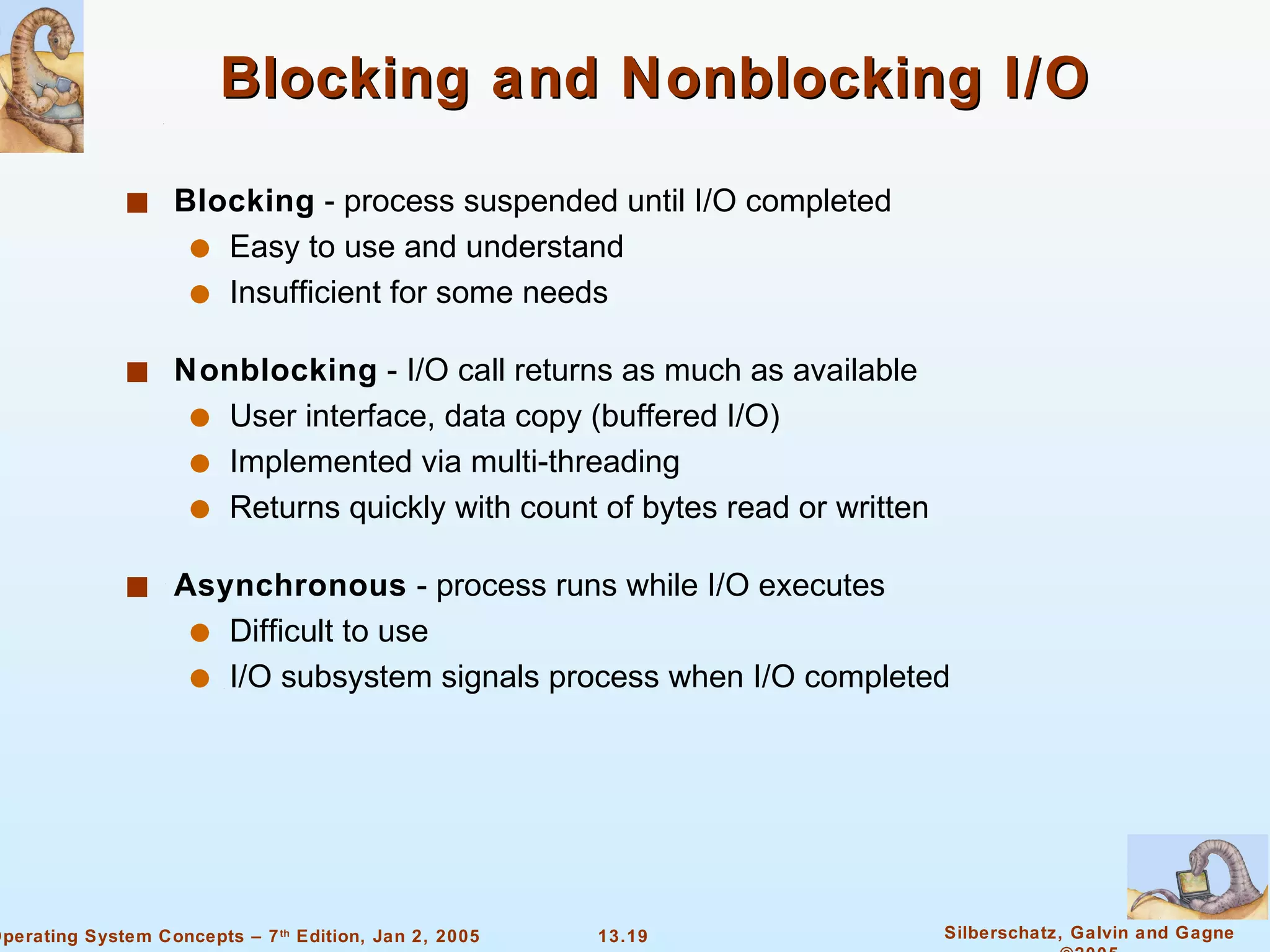 Chapter 13 - I/O Systems | PPT