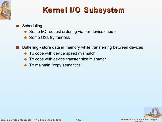 Chapter 13 - I/O Systems | PPT