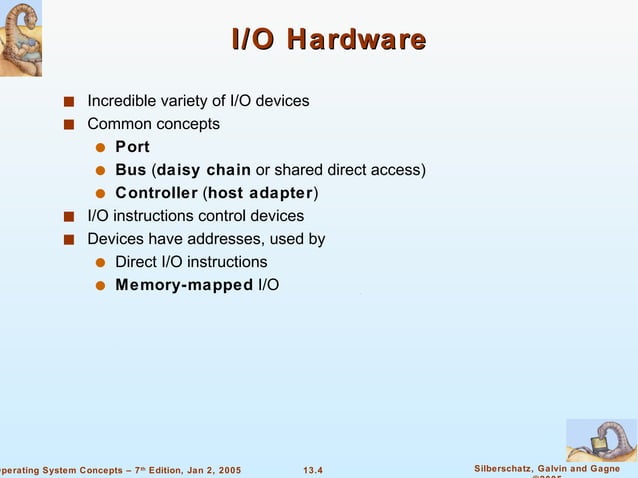 Chapter 13 - I/O Systems | PPT