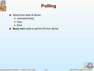 Chapter 13 - I/O Systems | PPT