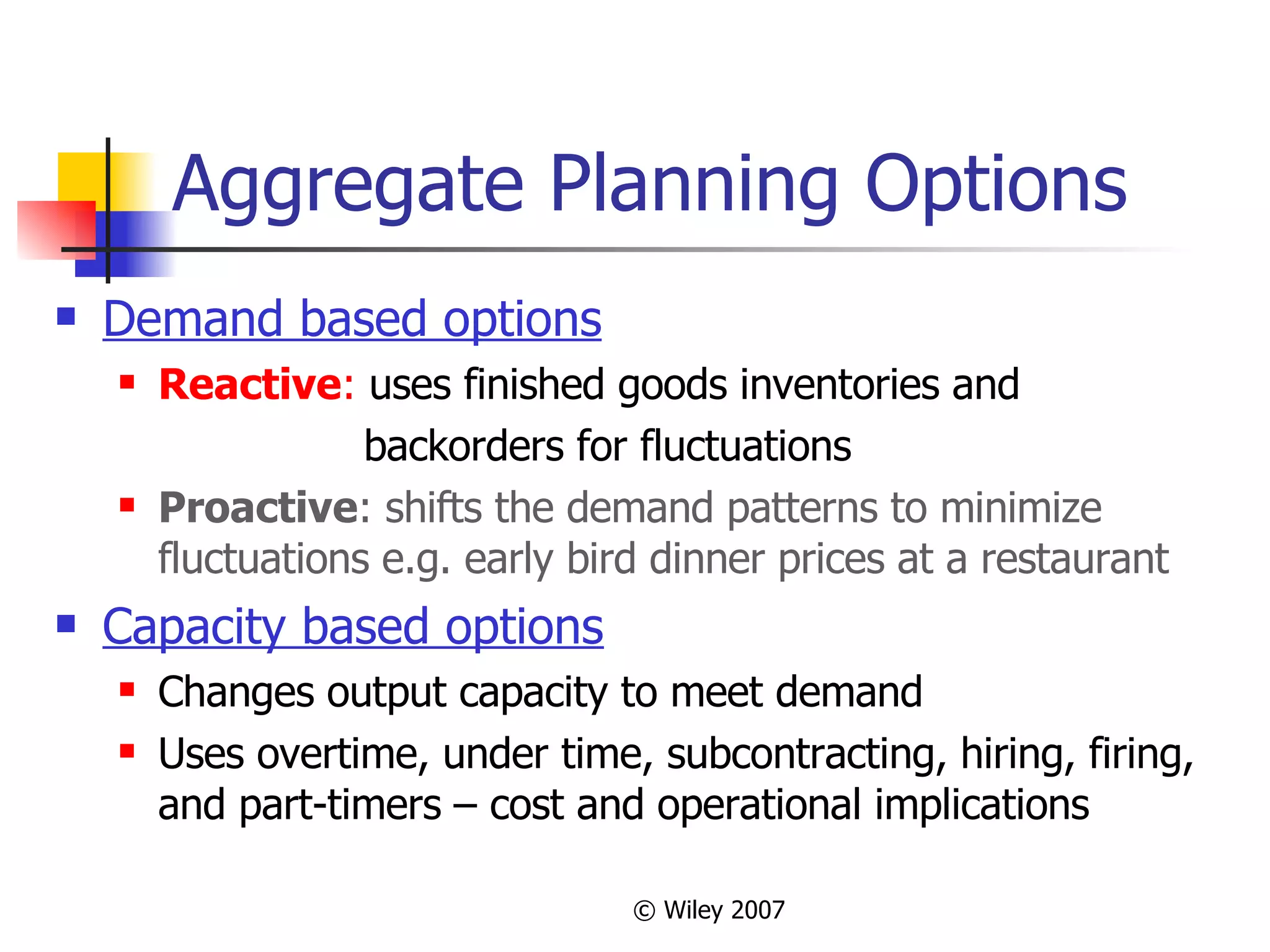 Ch13 - Aggregate Planning | PPT