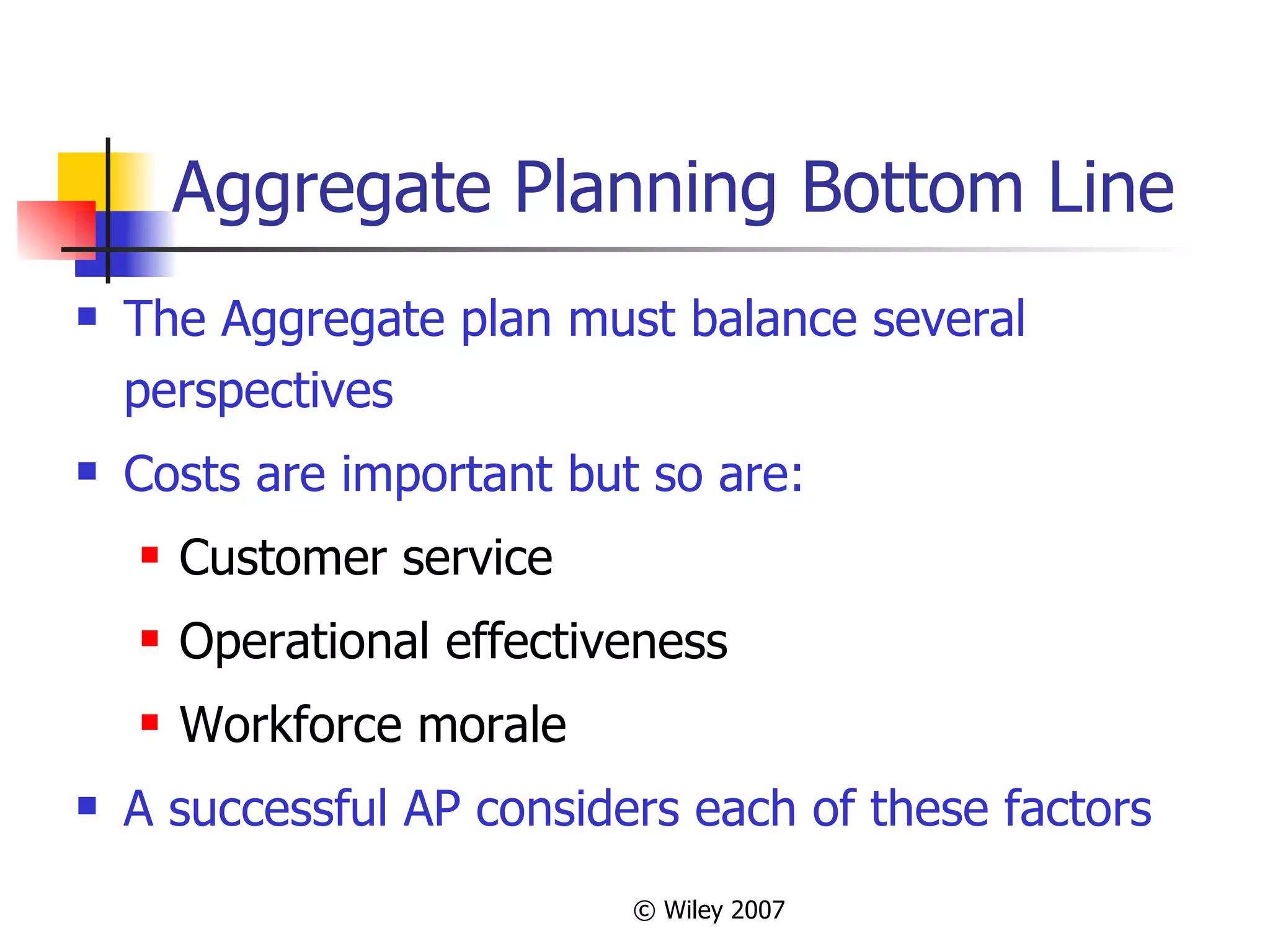 Ch13 - Aggregate Planning | PPT