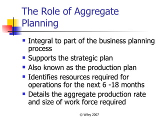 Ch13 - Aggregate Planning | PPT