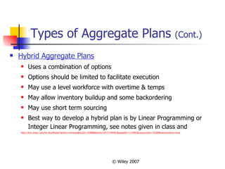 Ch13 - Aggregate Planning | PPT