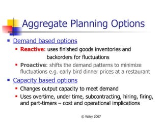 Ch13 - Aggregate Planning | PPT