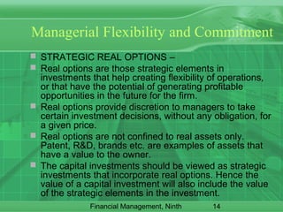 Real Options, Investment Analysis and Process | PPT